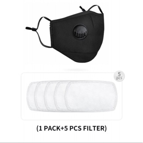 Accessories | Black Reusable Breathable Filter Insert Face Mask | Poshmark